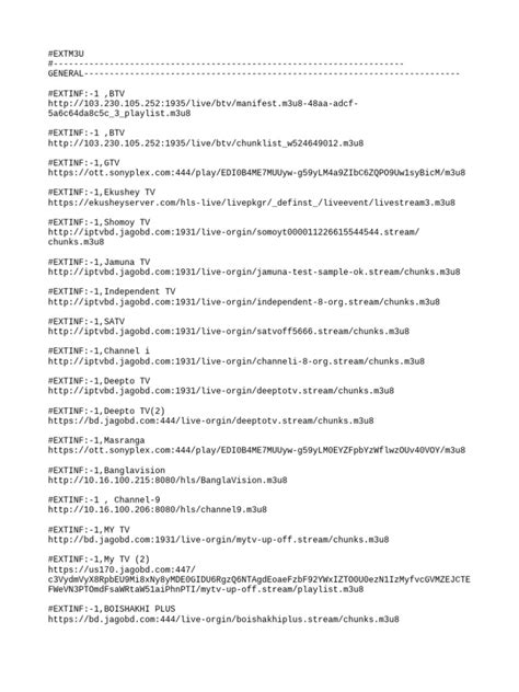 extm3u iptv playlist download free pdf television television network