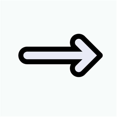Premium Vector Right Arrow Icon Flow Direction Symbol