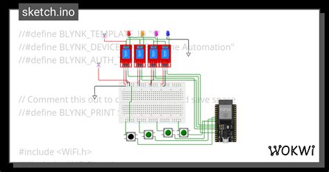 Smart Home Automation Using Blynk Server Wokwi Esp32 Stm32 Arduino