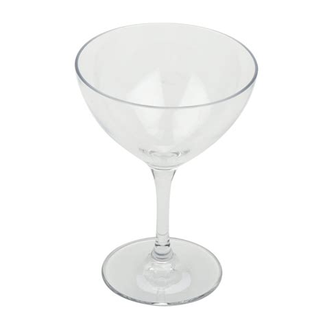 6 Oz Tritan Clear Martinicocktail Glass 9 Oz Rim Full 396 Top Dia 545 Tall Get