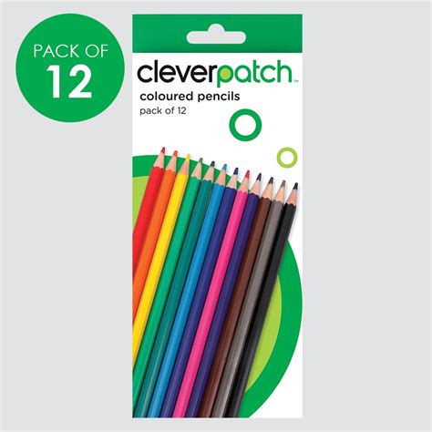 Cleverpatch Coloured Pencils Pack Of 12 Cleverpatch Cleverpatch