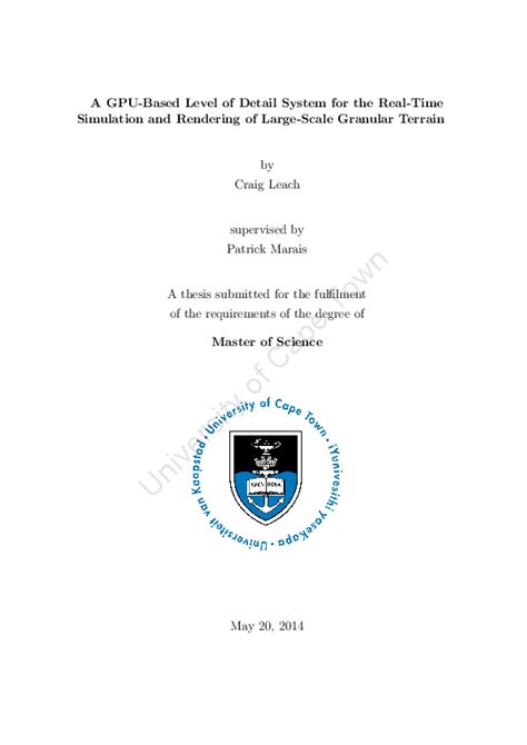 Pdf A Gpu Based Level Of Detail System For The Real Time Simulation And Rendering Of Large