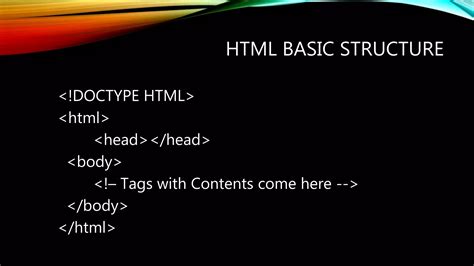 Introduction To Html Pptx Web Design And Html Internet