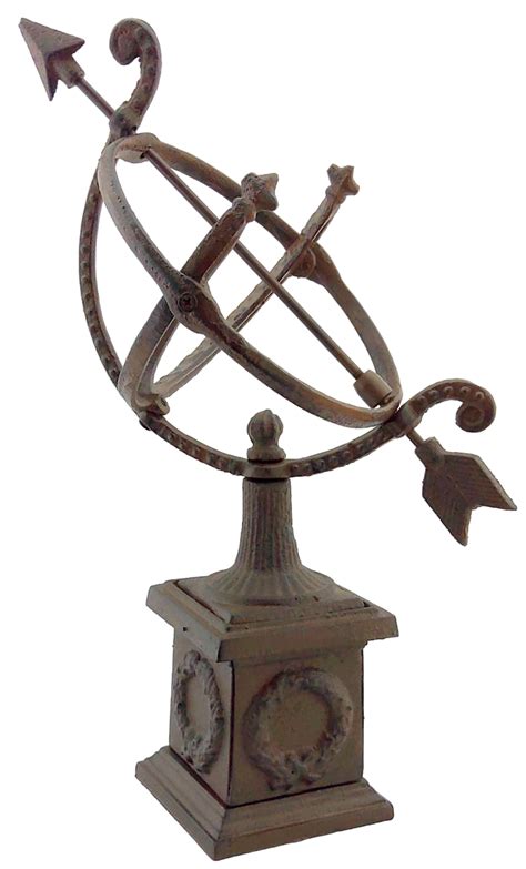Tabletop Cast Iron Armillary Sphere Dark Rain Design