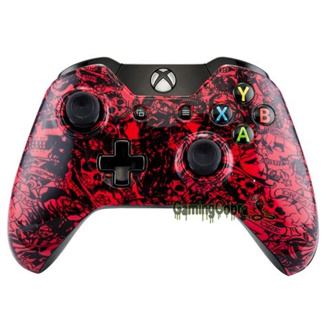 For Xbox One Controller Game Cutomized Front Shell Mod Grave Red Skull In Cases From Consumer