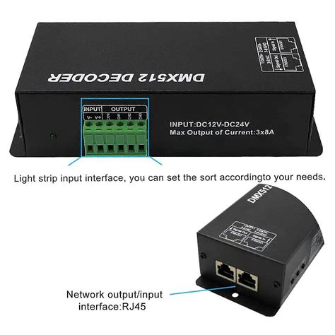 High Power Dmx Led Controller Led Dmx 512 Decoder Dimmer Driver Dc12v 24v For Led Rgb Strip Or