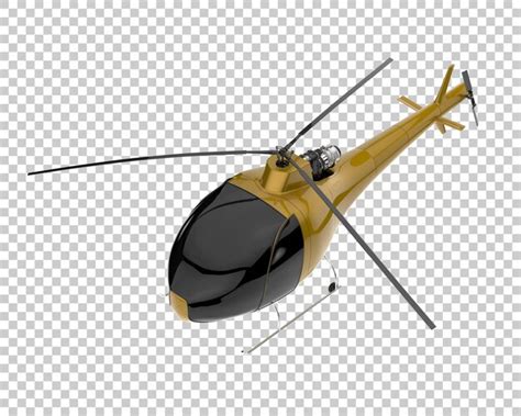Вертолет на прозрачном фоне 3d рендеринг иллюстрация Премиум Psd Файл