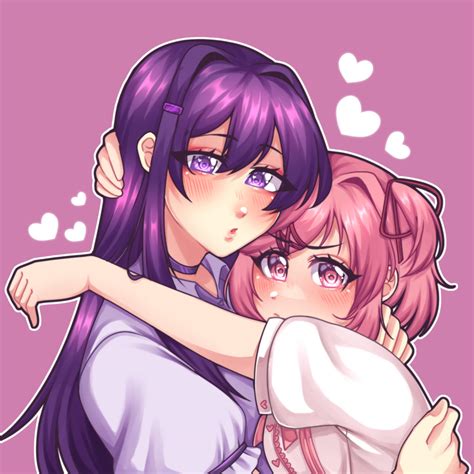 San Valentin Natsuki X Yuri By Marukun01 On Deviantart