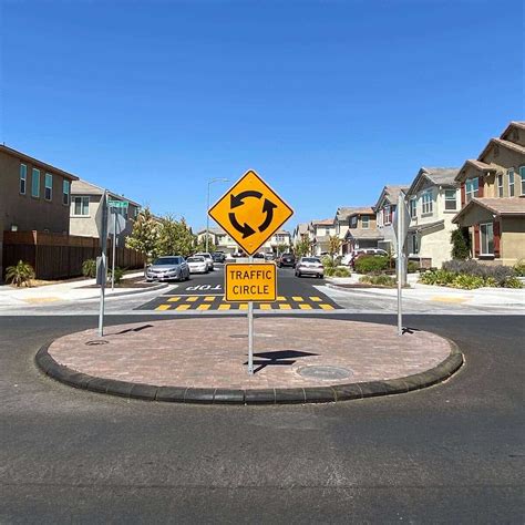 Roundabout Sign And Mini Roundabout Sign