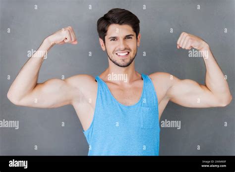 True Masculinity Handsome Young Muscular Man Showing His Perfect