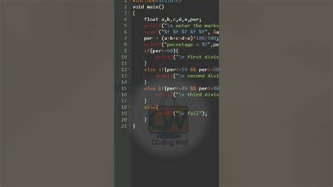 How To Calculate Percentage In C Prograaming Shorts Youtube