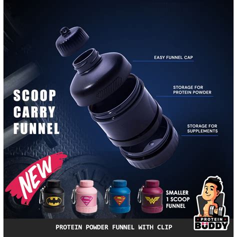 Protein Buddy Funnel Mini Smart Portable Protein Powder Bottle