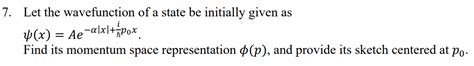 Solved Let The Wavefunction Of A State Be Initially Given Chegg Com