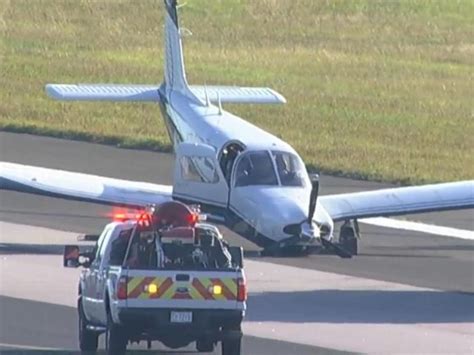 Small Plane Makes Hard Landing At RDU Due To Nose Gear Malfunction