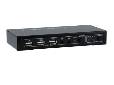 BYTECC KVM 2UHMN KVM Switch 2 Port HDMI KVM Switch With Cable Kit And Supports EDID HDCP 1080p