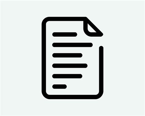 Document Icon File Paper Folder Note Contract Message Sheet Archive Outline Shape Sign Symbol