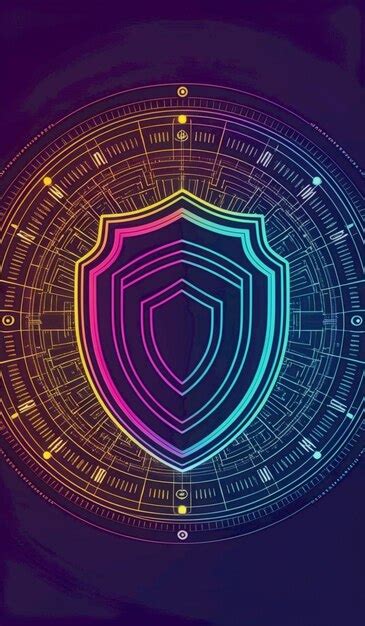 A Shield With A Blue Background And A Pattern Of The Word Shield On The