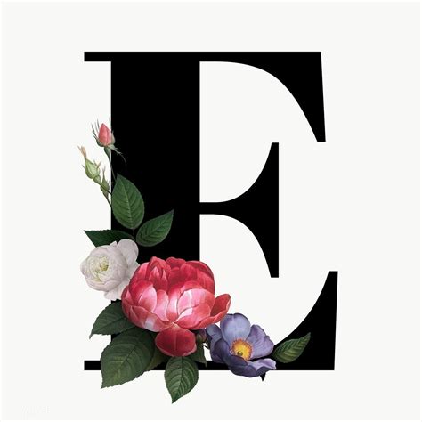 Download Premium Png Of Classic And Elegant Floral Alphabet Font Letter