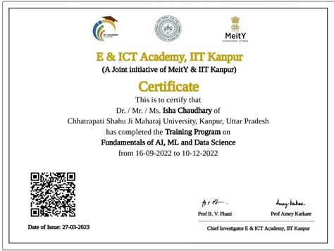 Artificialintelligence Machinelearning Datascience Certification