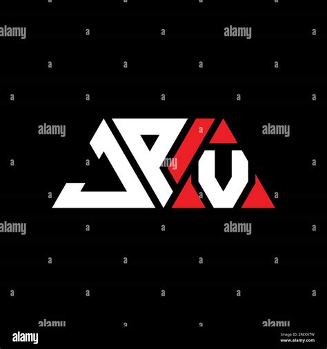 JPV Triangle Letter Logo Design With Triangle Shape JPV Triangle Logo Design Monogram JPV