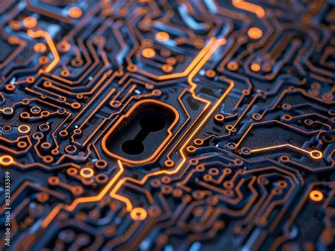 Digital Lock With Intricate Patterns And Encryption Symbols Stock