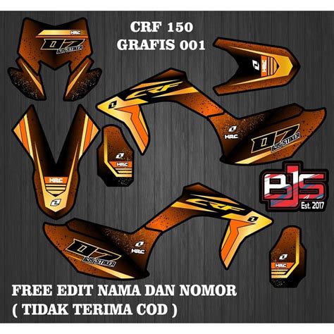 Striping Crf 150 Cc Striping Sticker Sticker Pole Lis List Variation