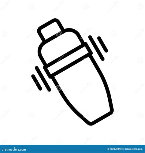 Cocktail Shaker Vector Illustration Beverage Line Style Icon Stock Vector Illustration Of