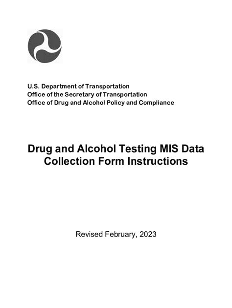 Fillable Online Drug And Alcohol Testing Mis Data Collection Form