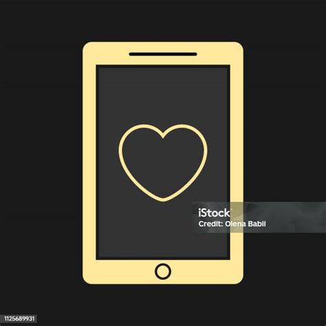 스마트폰 아이콘 전화 기호 현대적인 디자인 심장 아이콘 벡터 일러스트 레이 션 벡터 개념에 대한 스톡 벡터 아트 및 기타 이미지 Istock