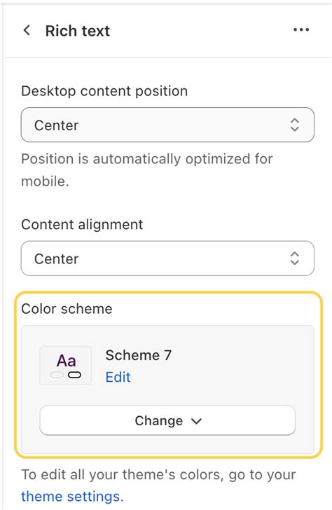 How To Add Color Scheme To Theme Settings Ecommerce Pot