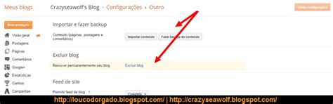 novidade ferramentas do blog agora é importar e fazer backup no