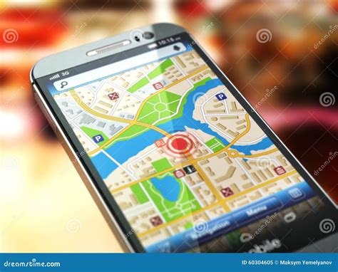 Mobile Gps Navigation Concept Smartphone With City Map On The S Stock Illustration