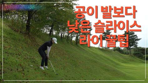 공이 발보다 낮은 슬라이스 라이 팁골프 Youtube