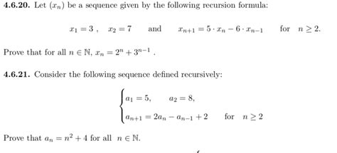 Solved 4620 Let N Be A Sequence Given By The Following