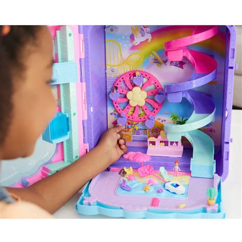 Polly Pocket Pollyville Resort Playset Rolling Suitcase Smyths Toys Uk