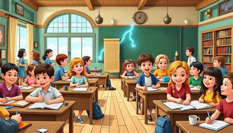 Free Vibrant Classroom Scene Image Classroom Students Education