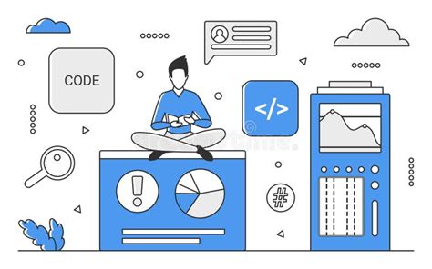 Code Development Work Stock Vector Illustration Of Communication 266711082