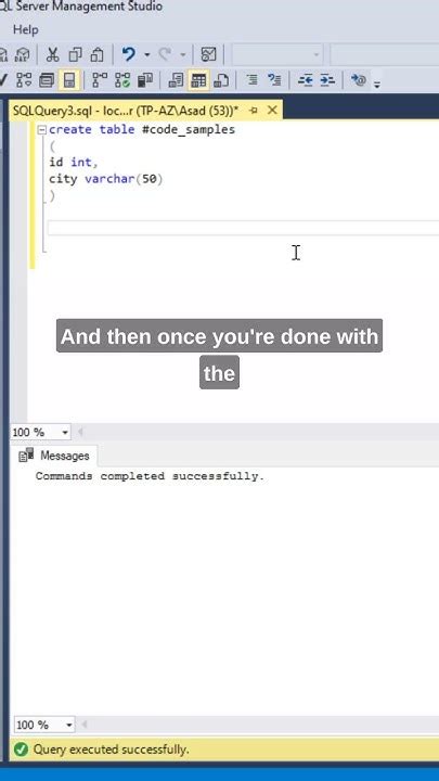 Sql Temporarytemp Tables Datascience Sqltips Mssql Programming