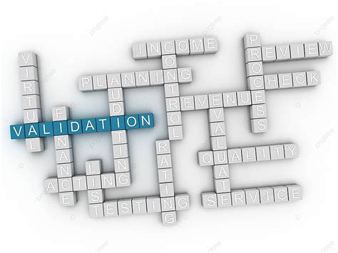 3d Image Validation Word Cloud Concept Plan List Validation Photo