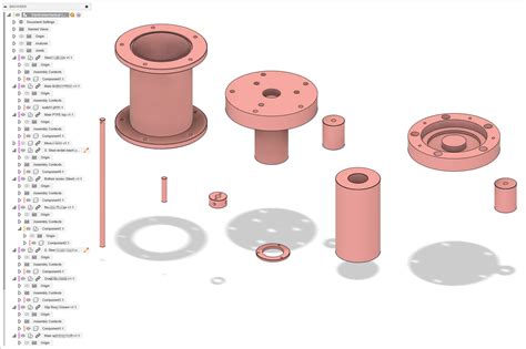 在 Fusion 360 中为所有实体指定了粉红色