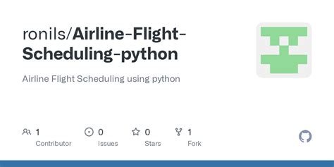 Github Ronilsairline Flight Scheduling Python Airline Flight Scheduling Using Python