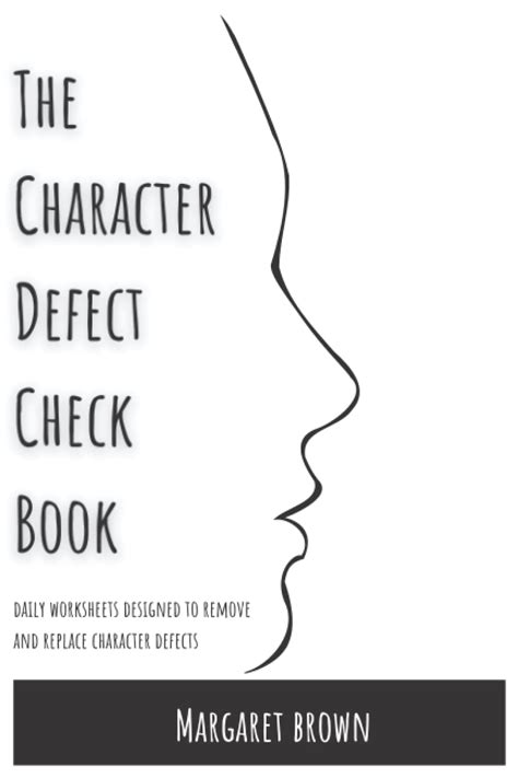 the character defect check book daily worksheets designed to remove