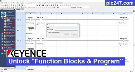 Unlock Password Function Block And Program Plc Keyence