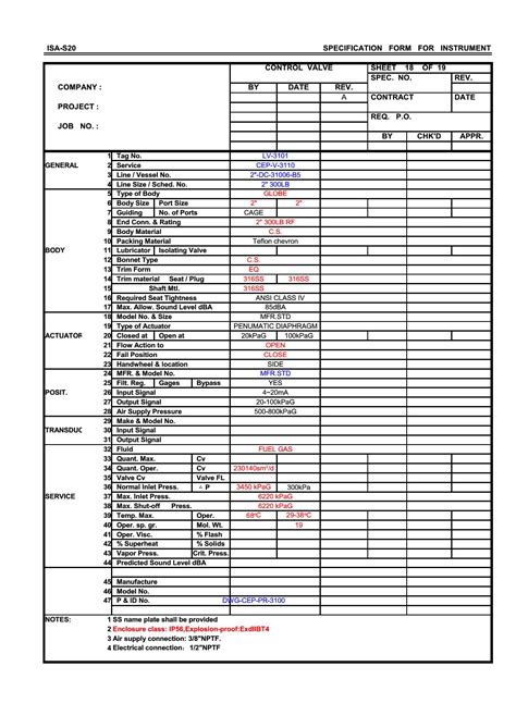 Isa格式 仪表数据表模板word文档在线阅读与下载免费文档