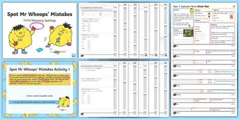 Year 2 Grammar Punctuation And Spelling Revision Pack
