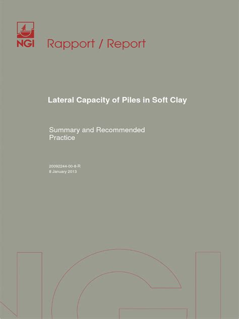 Lateral Capacity Of Piles In Soft Clay 20092244 00 8 Final Summary