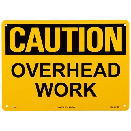 Caution Overhead Work Sign 10x14 Osha Signage