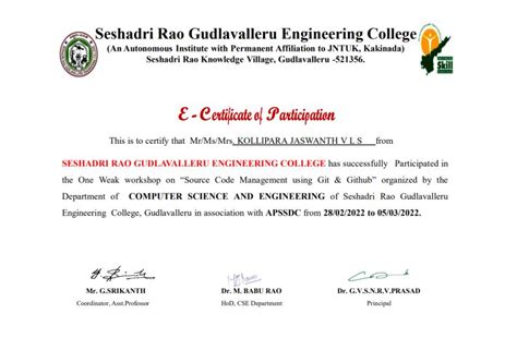 Jaswanth Kollipara On Linkedin Continuouslearning Srgec Github