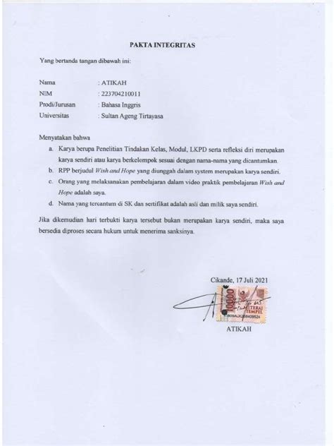 Fakta Integritas Pdf