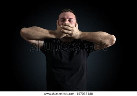 No Free Speech Symbolized By Man Stock Photo 157037180 Shutterstock